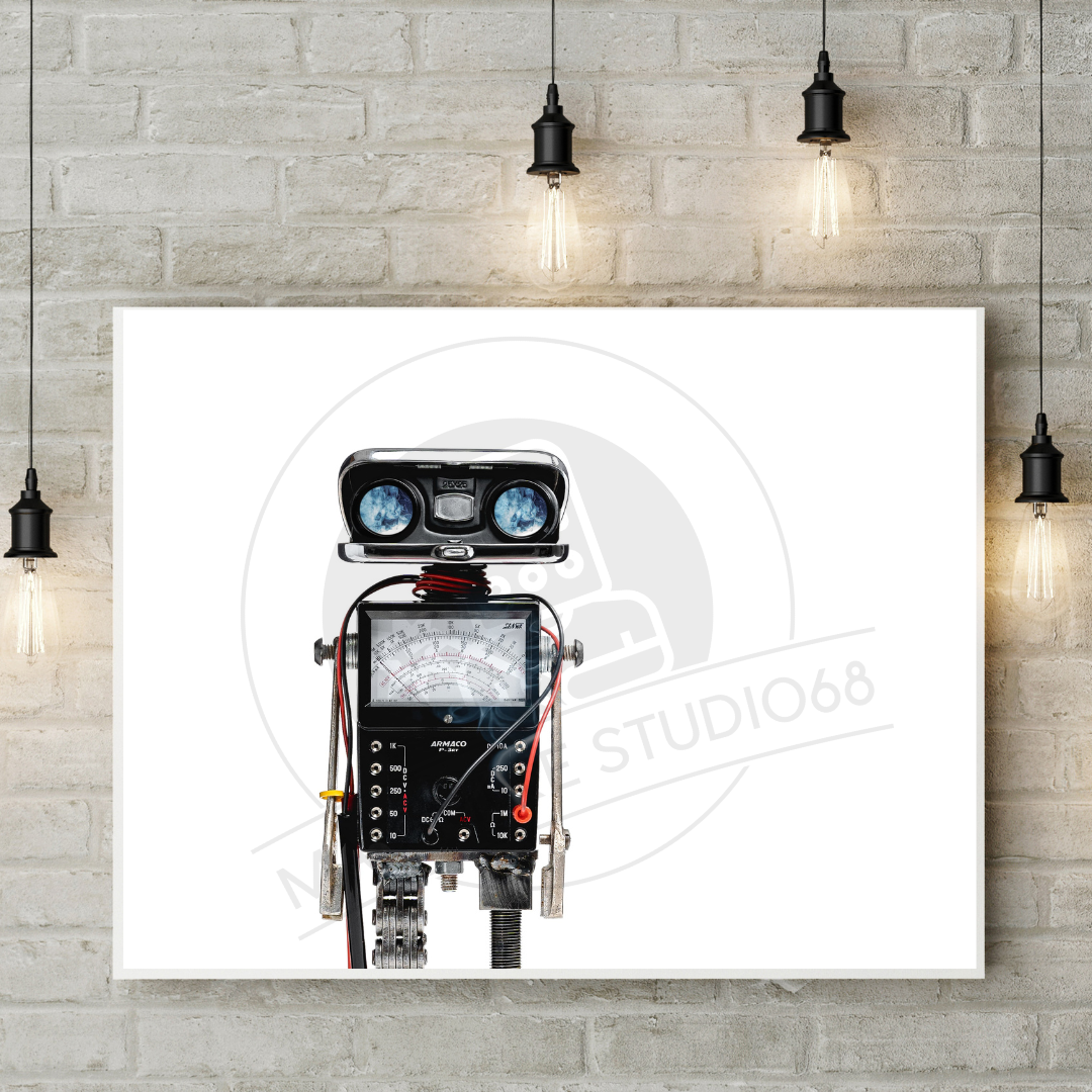 Art Robot Art Robot Wall Art Prints Robot Stickers - Mad Mike Studio68 ...